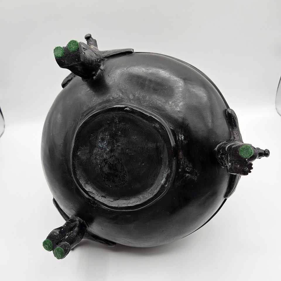 Unique Asian Antique Cast Iron Teapot With Winged Mythical Creature ...