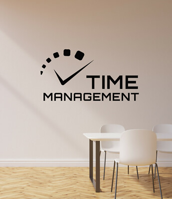 Vinyl Wall Decal Time Management Office Space Business Stickers (ig6118 ...