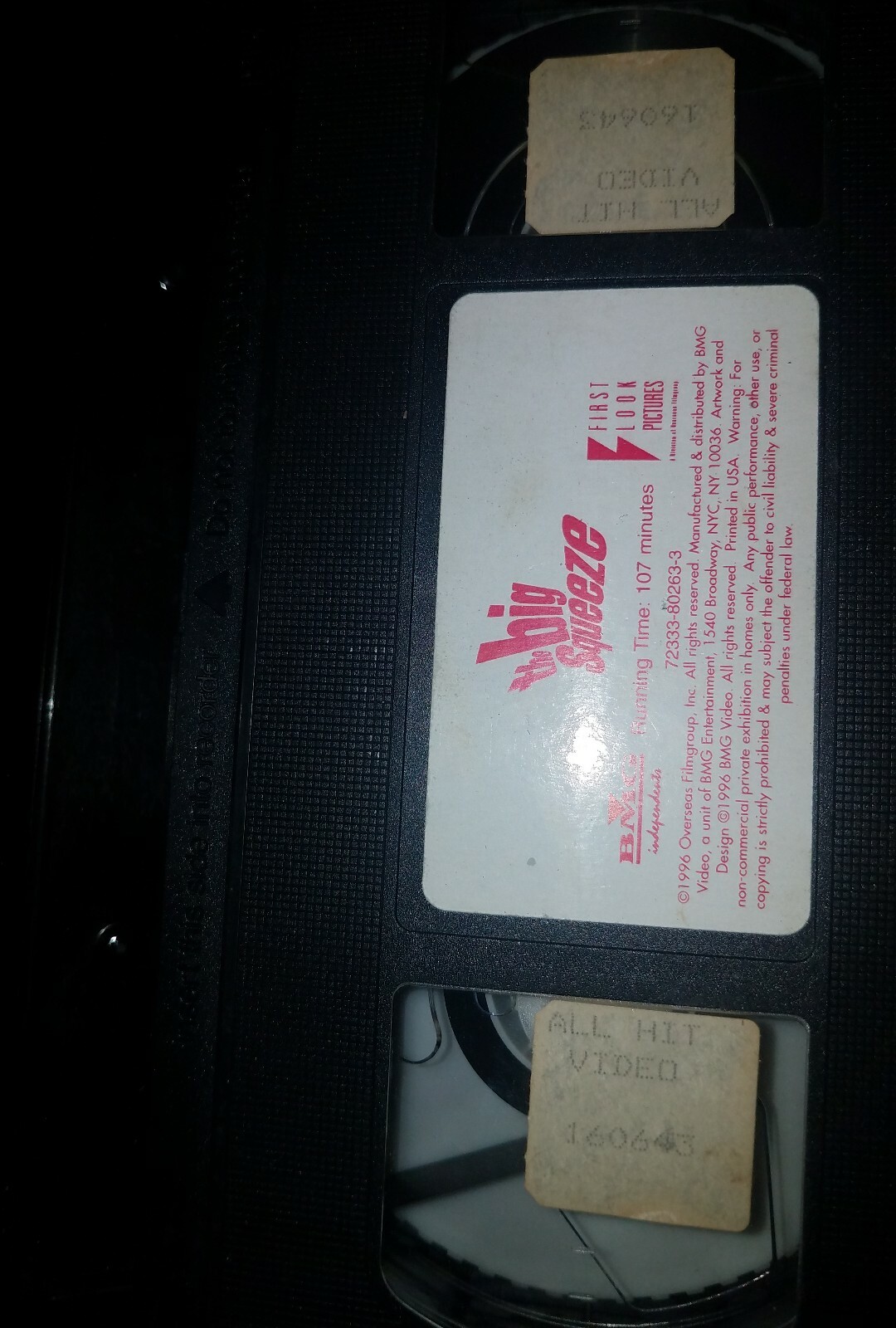 The Big Squeeze [VHS] Blockbuster Video Case | eBay