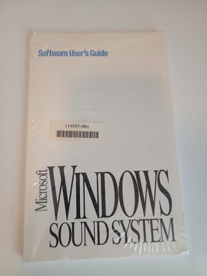 Microsoft Windows Sound System Software User's Guide COA | eBay