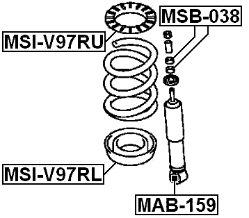 MSI-V97RL Genuine Febest Lower Spring Mount MR418047 | eBay
