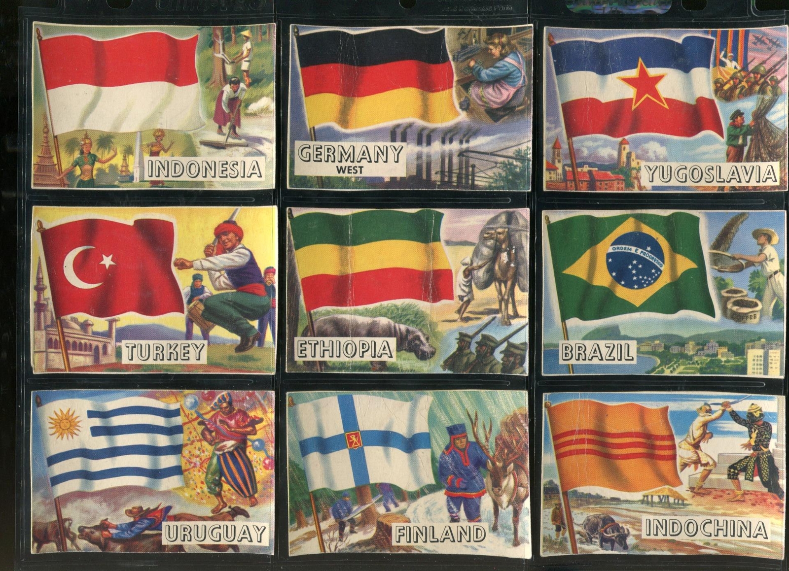 1956 56 TOPPS FLAGS OF THE WORLD SUPER RARE 61 WRONG BACKS | eBay