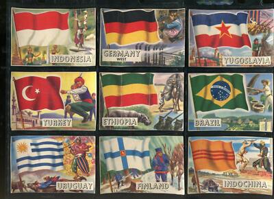 1956 56 TOPPS FLAGS OF THE WORLD SUPER RARE 61 WRONG BACKS | eBay