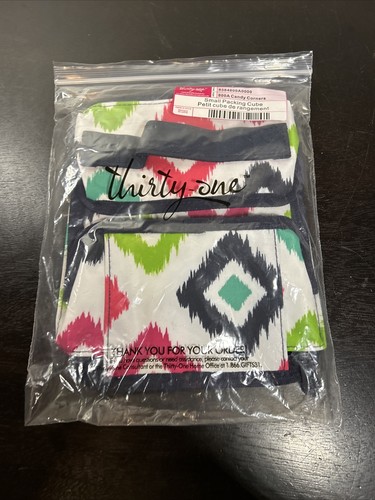 Thirty-One 31 CANDY CORNERS Small Packing Cube Travel Makeup Bag NWT | eBay