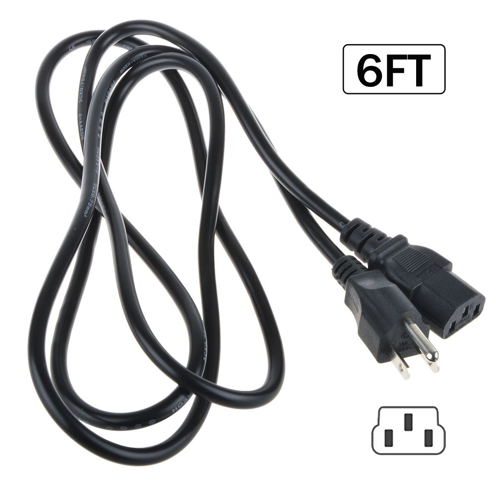 6ft AC Power Cord Cable For ViewSonic VA2055SM VA2265SMH VA2465SMH LCD ...