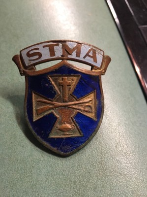 STMA st thomas military academy cap insignia brass emblem badge ...