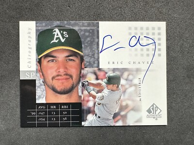 2000 Eric Chavez SP Authentic Chirography Upper Deck A's Athletics ...