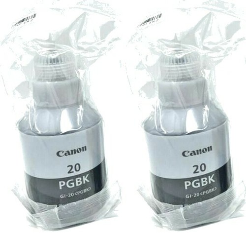 Canon GI-20 Ink 2 Bottle Pack (Black ) for Continuous ink Megatank ...