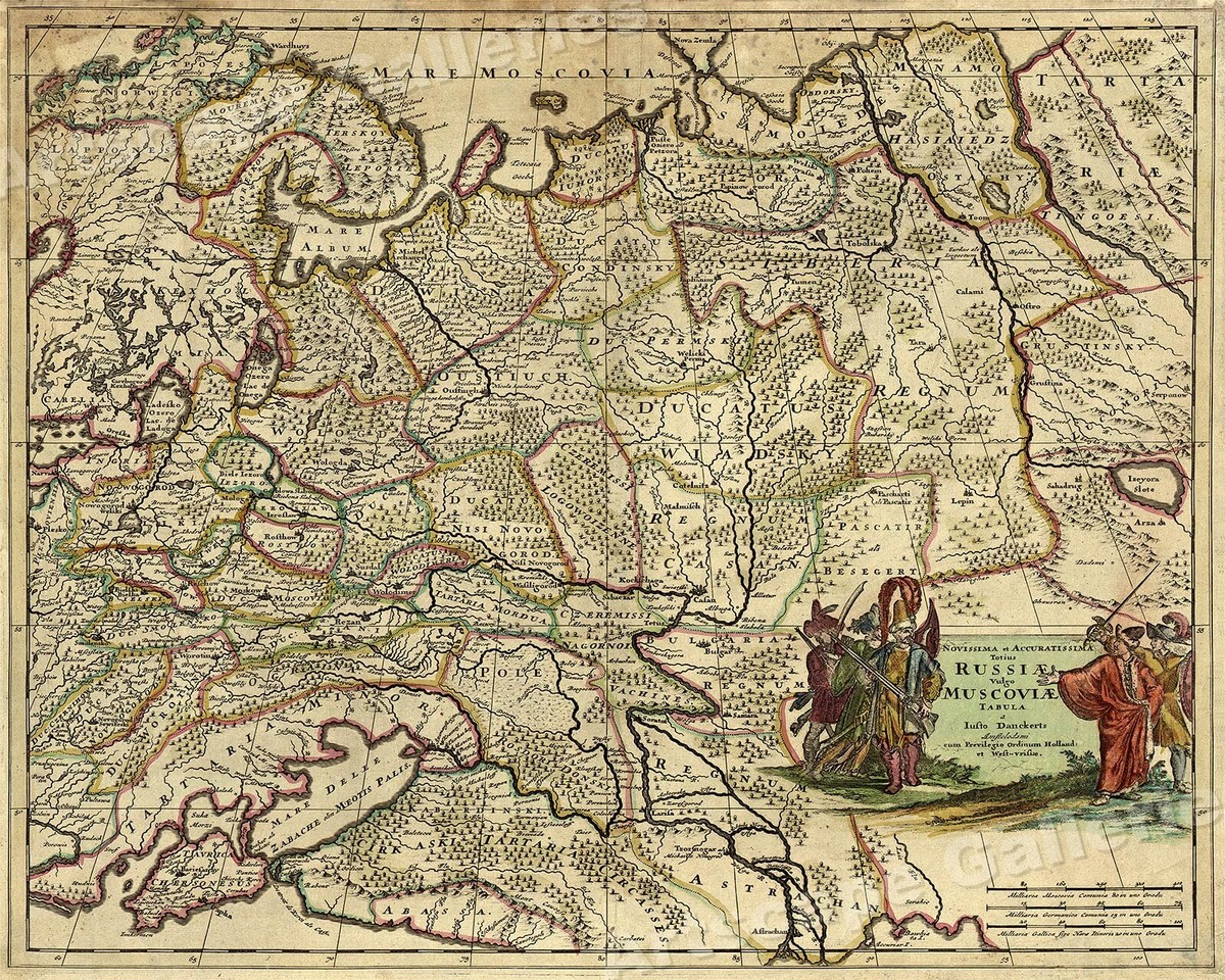 Historical Maps Of Russian Empire Antique Map Of The Russian Empire In