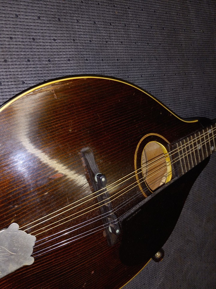 Vintage 1928 Gibson A model Mandolin label serial number and FON intact ...