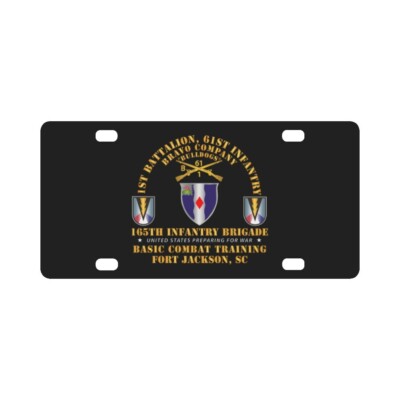 License Plate-B Co 1st Bn 61st Infantry (BCT) - 165th Inf Bde Ft ...