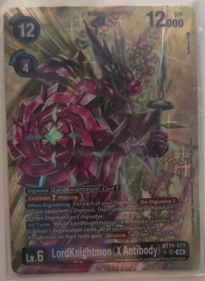 Digimon Card Game Lordknightmon (x Antibody) Alt Art SR BT19-073 ENGLISH | eBay