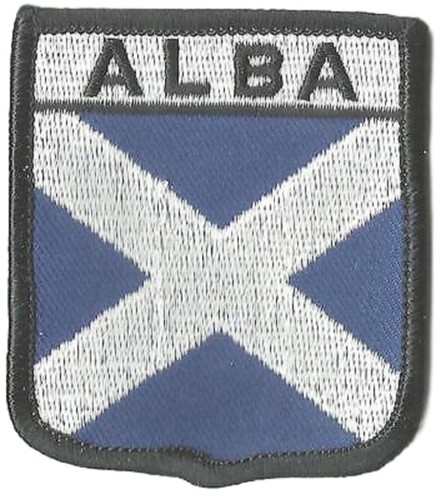 ALBA SCOTLAND SALTIRE FLAG CREST FLAG WORLD EMBROIDERED PATCH BADGE ...