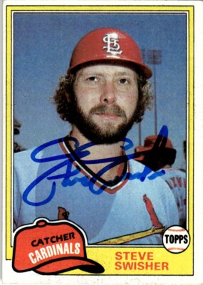 1981 Topps Baseball Steve Swisher Auto St. Louis Cardinals #541 Signed ...