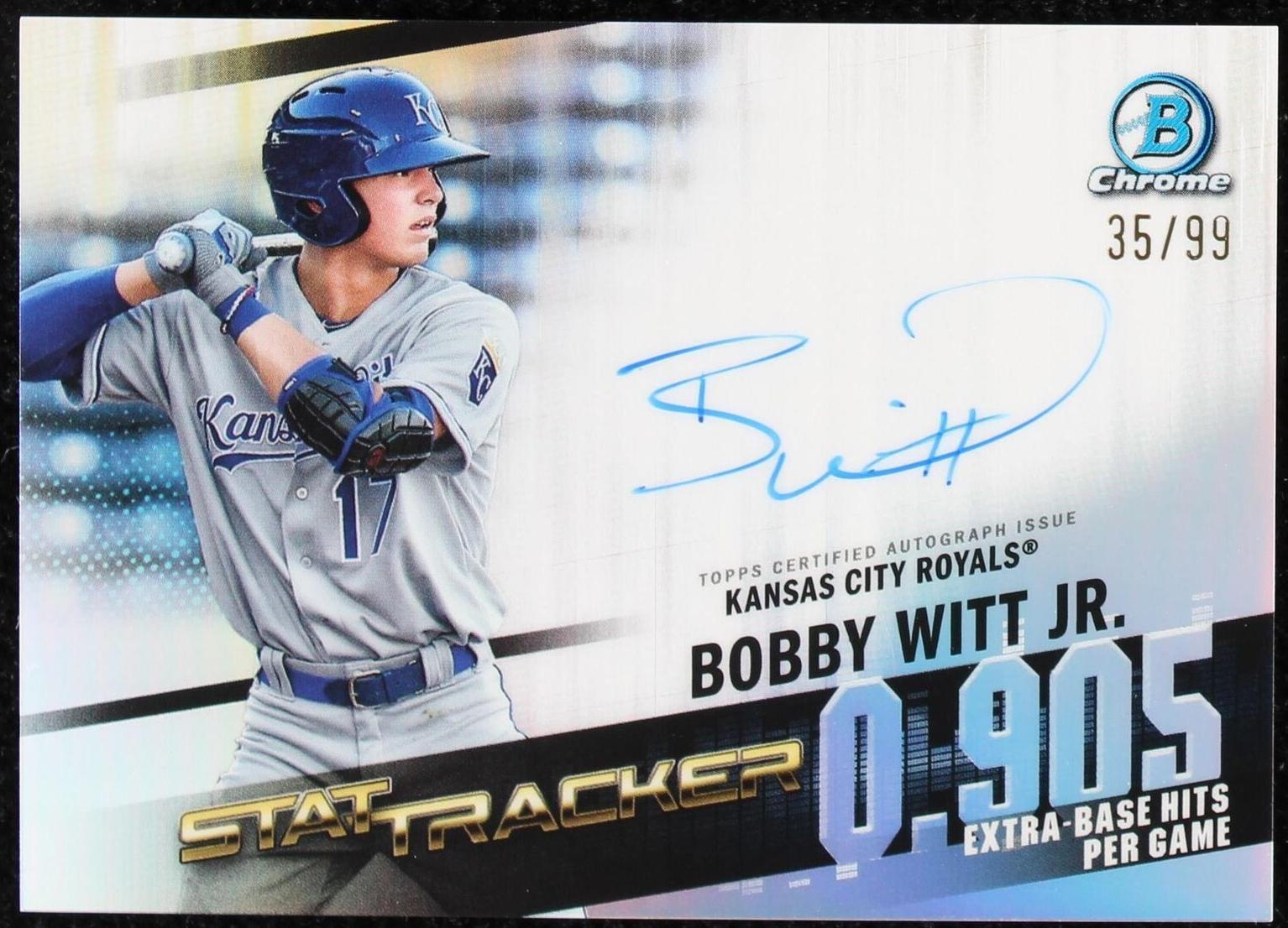 2020 Bowman Chrome - Stat Tracker Autographs Bobby Witt Jr. #STA-BWJ ...