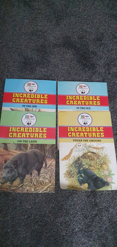 PG Tips Incredible Creatures 4 Wall Charts WWF Brooke Bond Tea Cards | eBay