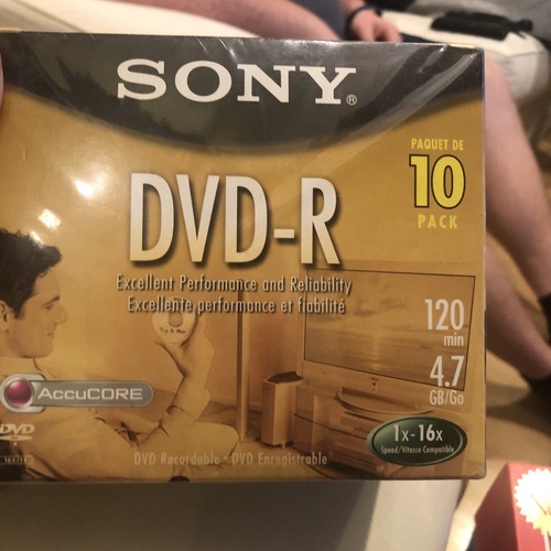 SONY DVD-R 10-Pack 4.7 GB Recordable Blank Disk With Jewel Case Factory ...