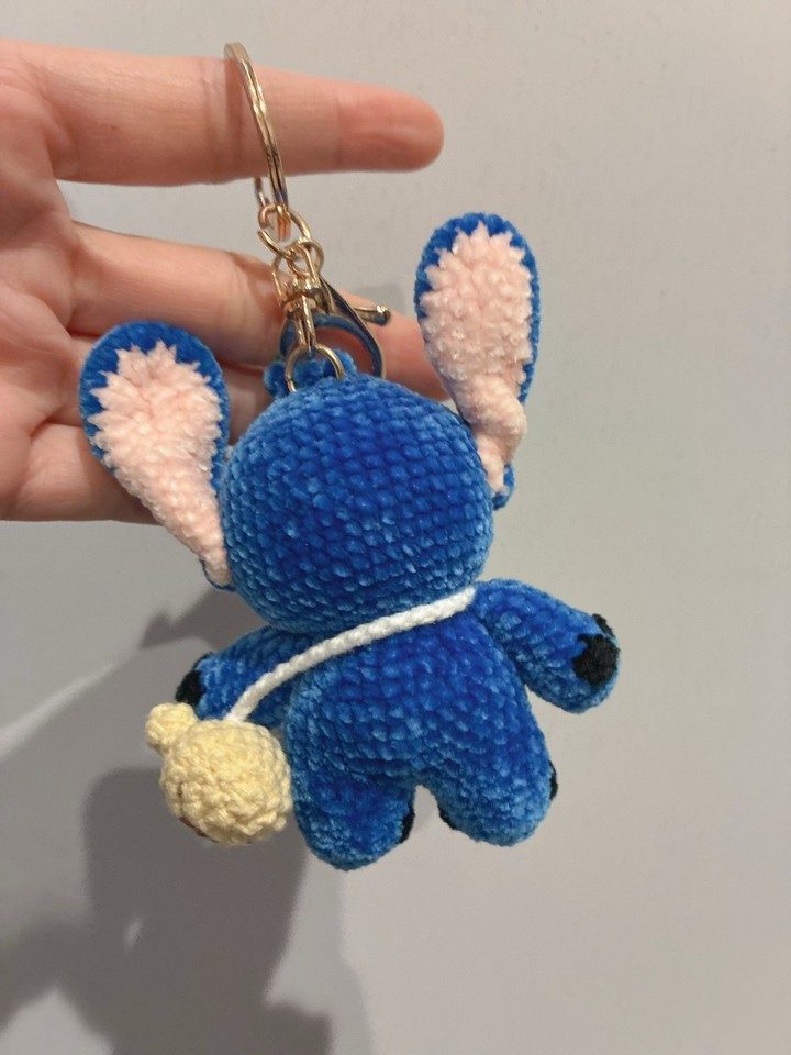 Disney Stitch Handmade Crochet Keychain Ocean Stitch Keychain Holiday ...