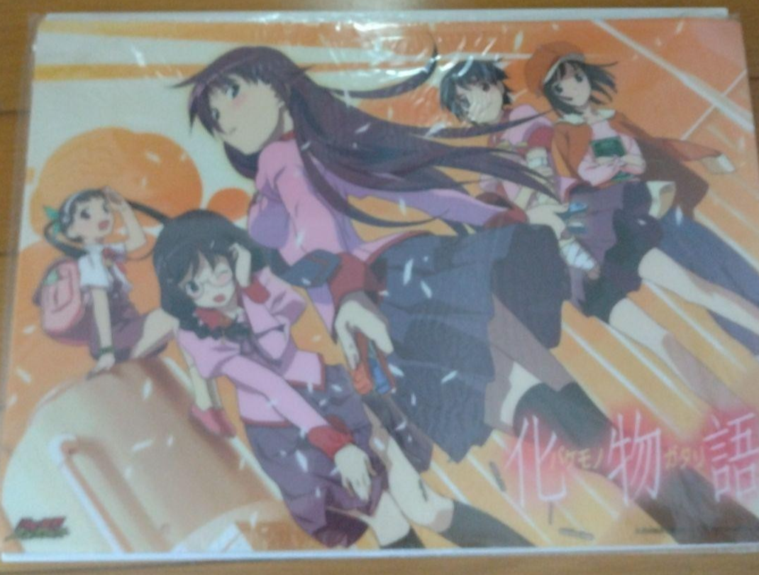 Bakemonogatari desk mat Hitagi Tsubasa Mayoi Suruga Nadeko sofmap ...