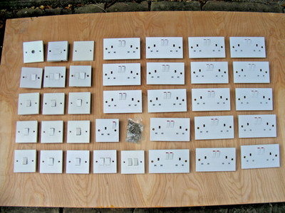 Double Sockets Single Sockets Light Switches Fused Spur job lot | eBay UK