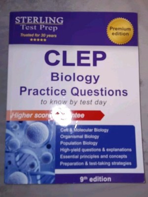 Sterling CLEP Biology Practice Questions Prep, Sterling Book 9TH ...