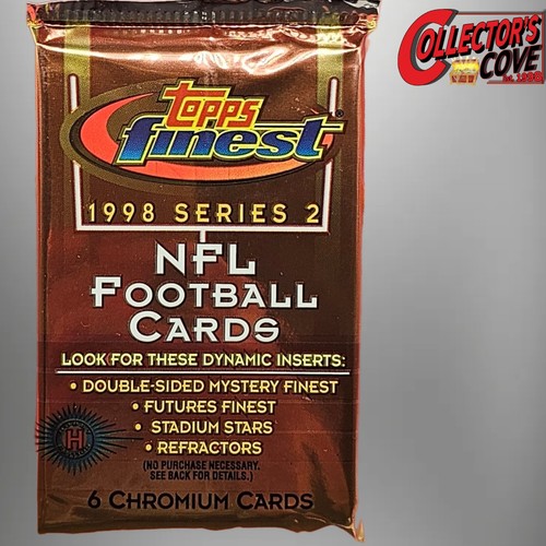 1998 Topps Finest Series 2 CHROMIUM Pack Of 6 NFL Trading Cards Sealed ...