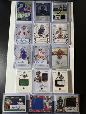 2024-2025 NFL Autograph Leaf Keepsake Panini Optic Patch Rookie 15 Card ...