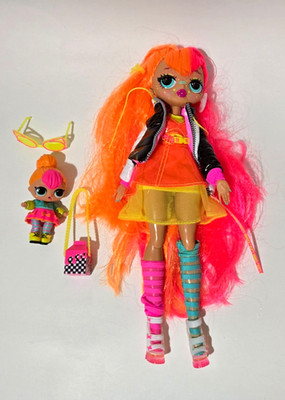 LOL Surprise OMG Fierce Neonlicious Fashion Doll W/ Lil sis Neon QT | eBay