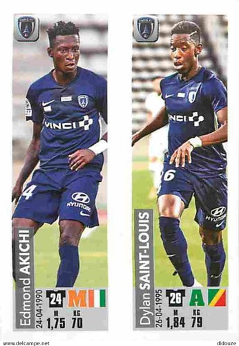 Stickers Panini France Foot 2018-2019 - 552 - Paris FC - Edmond Akichi ...
