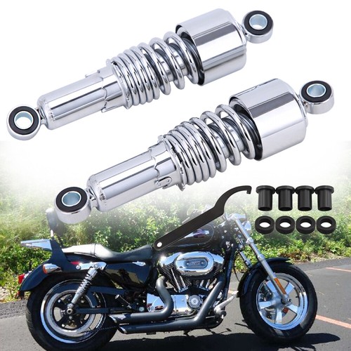 Pair 10.5" 267mm Rear Shock Absorbers for Harley Dyna Super Glide FXD ...