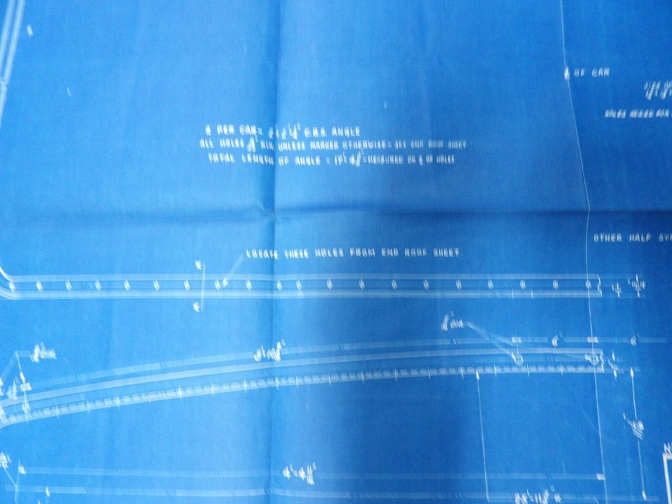 Lot of 9 Pennsylvania Railroad Phila Blueprints PRR Car Parts 1940's ...