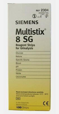 Siemens Multistix 8SG Urinalysis Strips x 100 | eBay