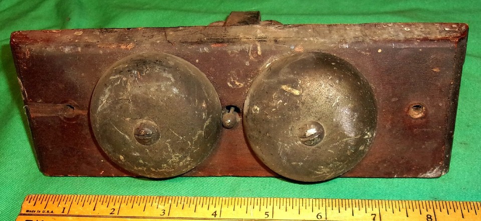 Early Western Electric 301 Oak Ringer Box Coils & Bells only (for resto ...