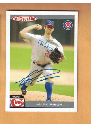 MARK PRIOR AUTOGRAPHED 2004 TOPPS TOTAL BASEBALL CARD SIGNED CHICAGO ...