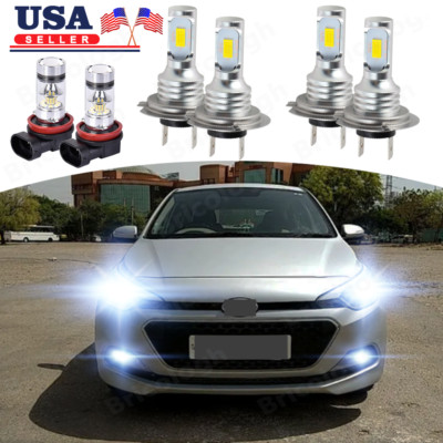 For Hyundai Sonata 2011 2012 2013 2014 LED Headlight Bulbs + Fog Light ...
