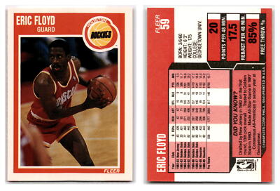 1989-90 Fleer Basketball #59 Eric Floyd - Houston Rockets | eBay