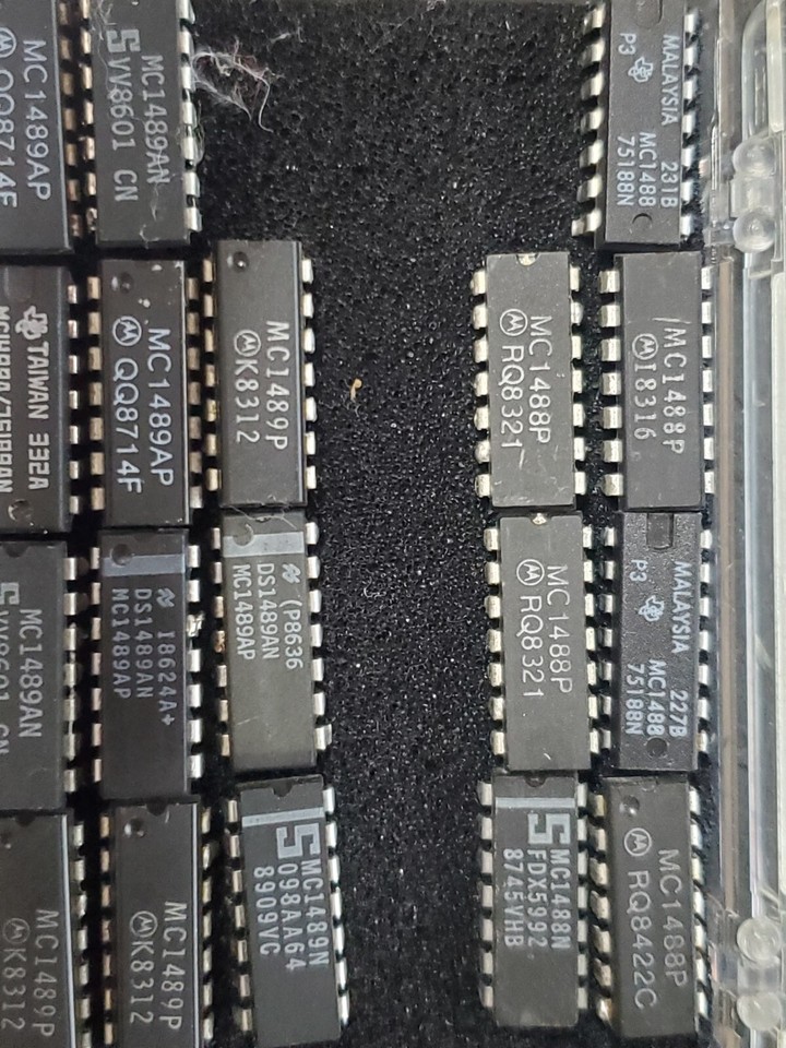 7 pcs 1488 quad driver 16 pcs 1489 quad line receiver RS232 serial good ...