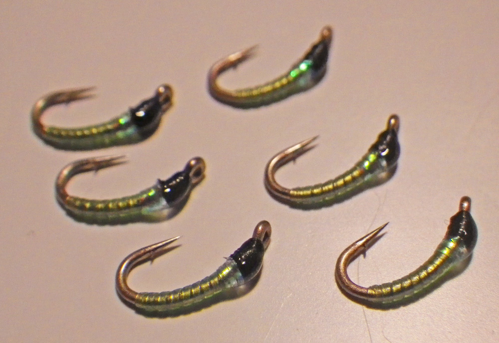 Improved Bling Midge Olive BWO Fly Fishing Flies Trout Flies Wet | eBay