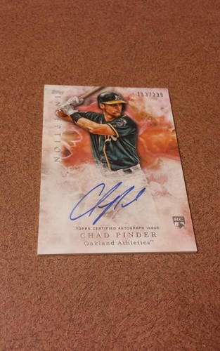 2017 Bowman inception Chad Pinder autographed card W / RC logo. #163/ ...