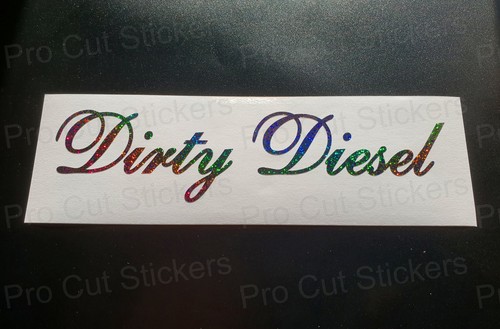Dirty Diesel Rainbow Glitter Sparkles Custom Car Van Bumper Scene ...