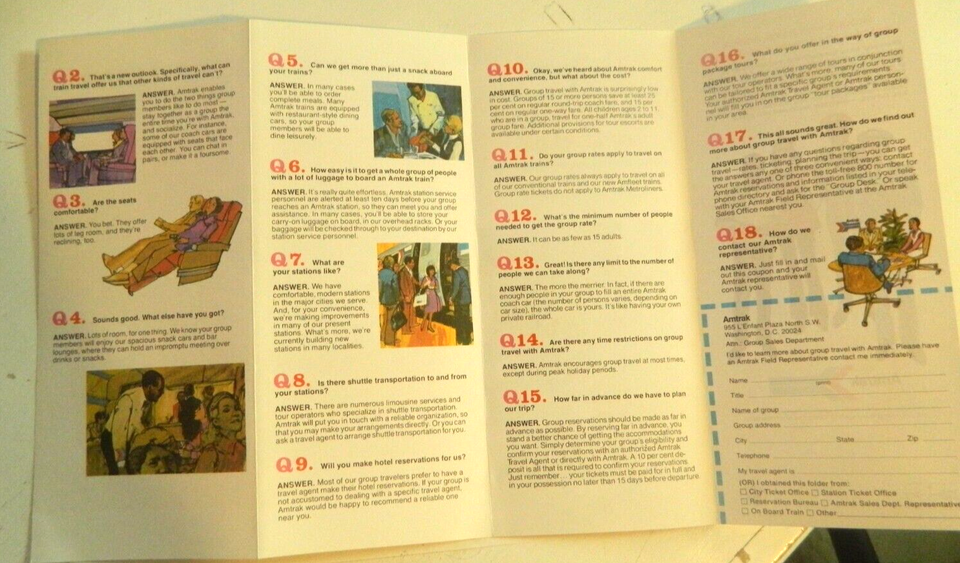 1976 Amtrak Group Travel by Train Brochure. T5 | eBay