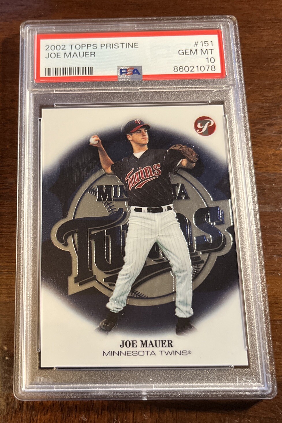 Joe Mauer 2002 Topps Pristine RC Rookie Card #151 PSA 10 GEM MT ...