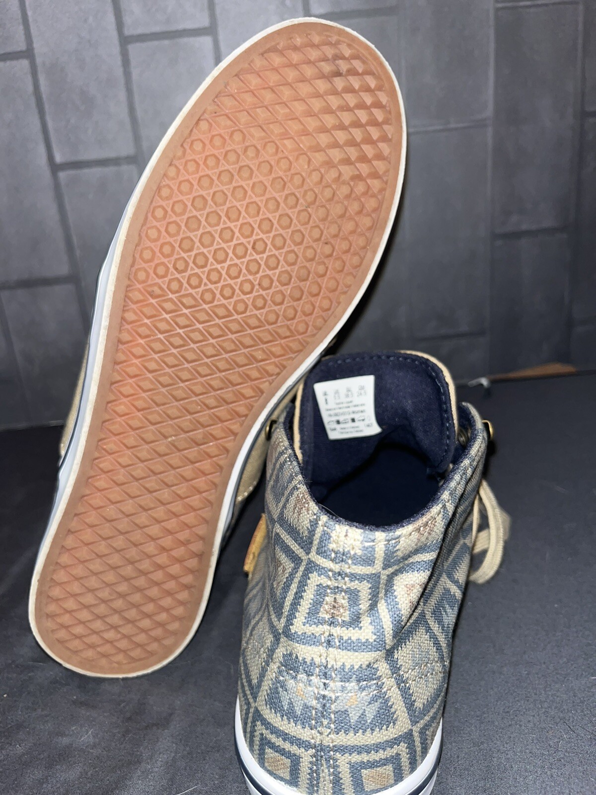 Vans Aztec Beige Hightop Size 8 | eBay