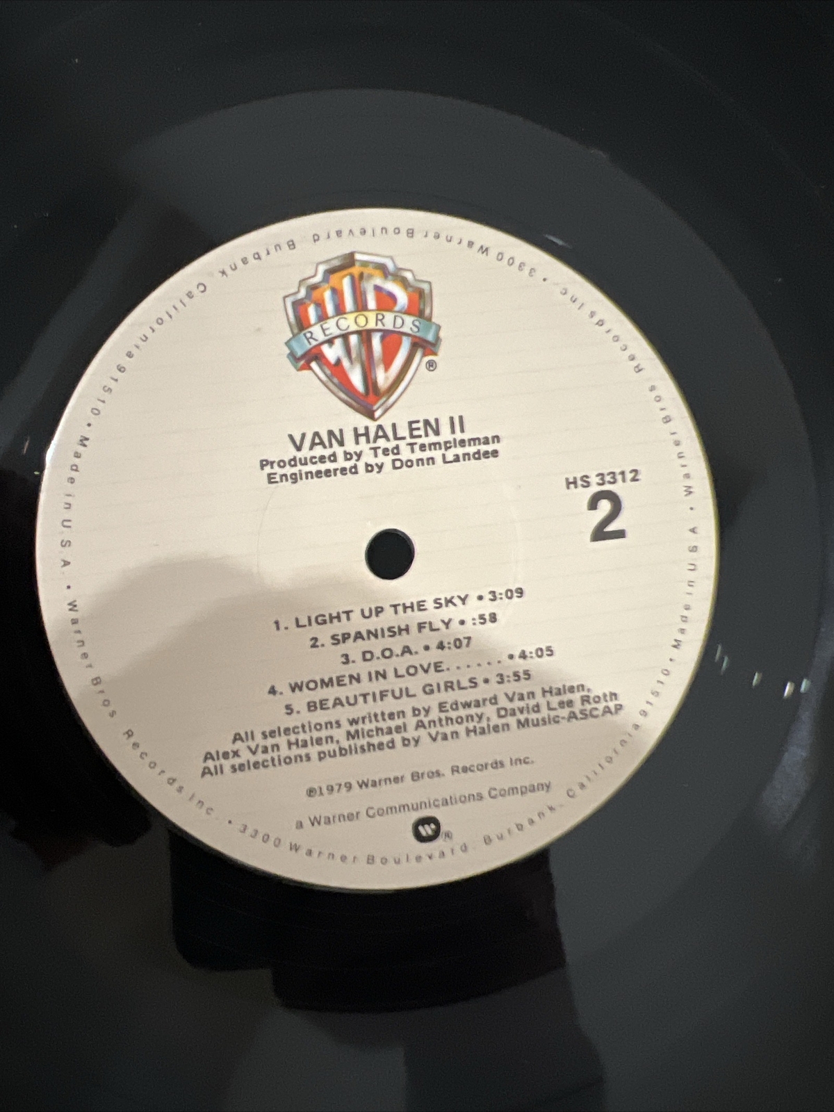 VAN HALEN: Van Halen II Vinyl LP Record (1979, Warner Bros.) HS-3312 | eBay