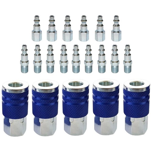 20PCS Heavy Duty Air Hose Quick Coupler Set 1/4 NPT Connectors Fittings ...