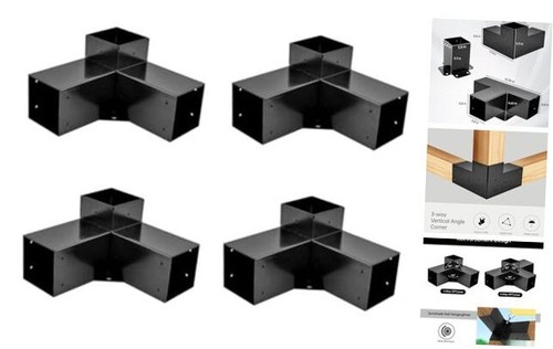 4x4 Woodworks Pergola Brackets Kit with 3-Way Corner Extension Brackets ...