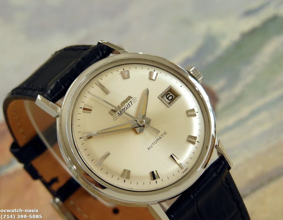 1965 Vintage BULOVA AEROJET AUTOMATIC , Stunning Dial, Serviced and ...