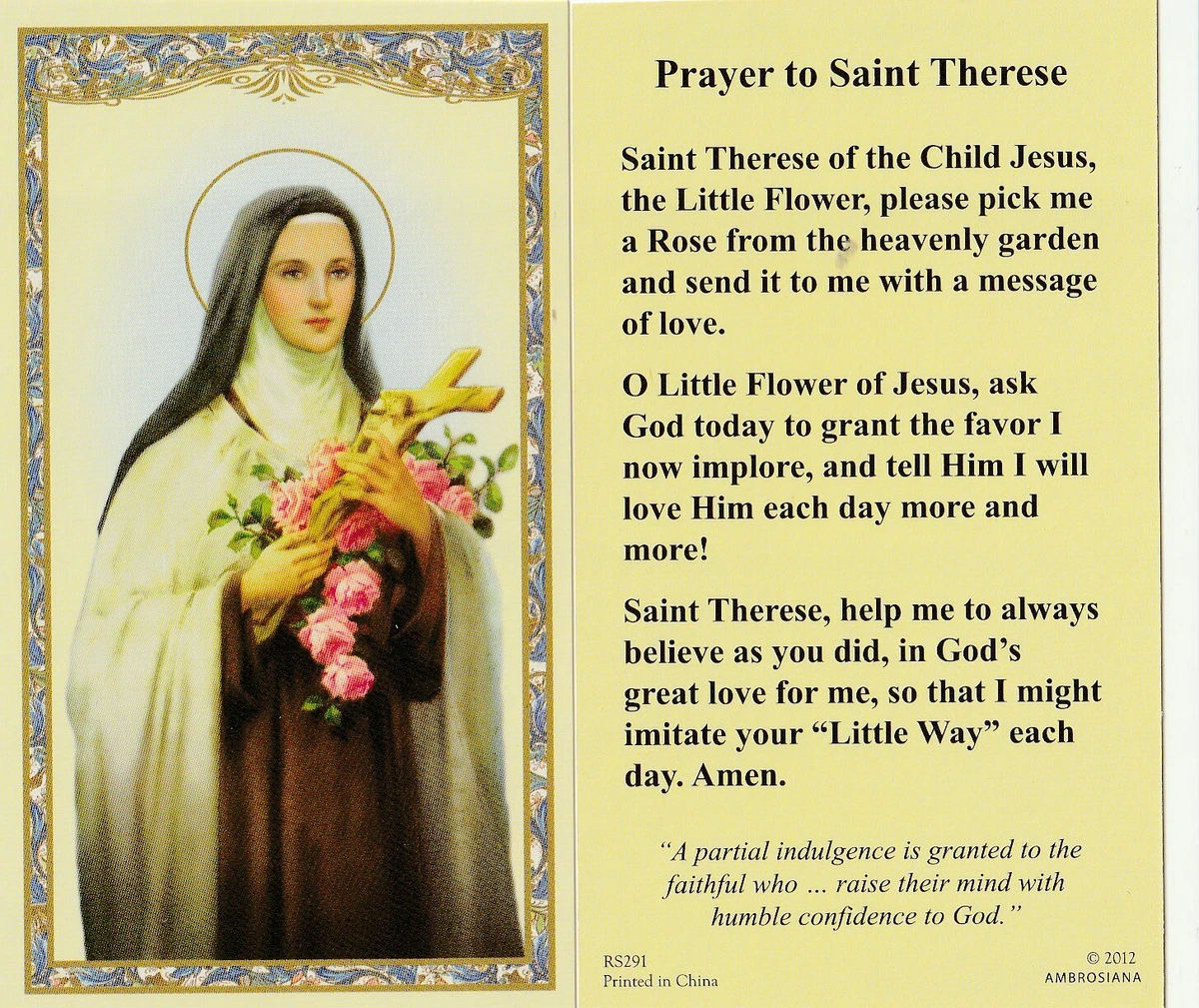 Facts About St Therese The Little Flower | Best Flower Site