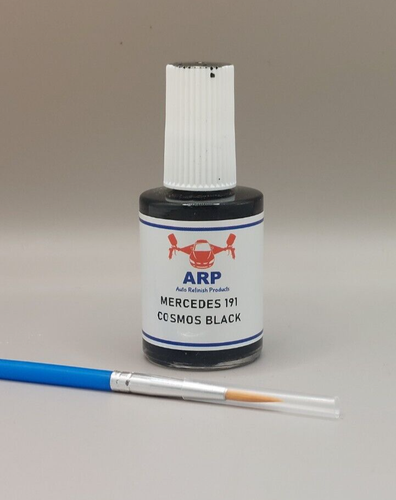 For MERCEDES CODE 191 COSMOS BLACK Touch up Paint + Free Fine Tip Brush ...