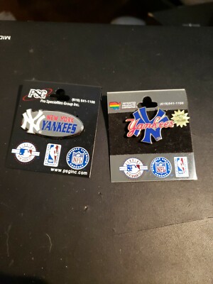 Lot of 2 NEW UNUSED New York NY Yankees Hat Lapel Tie Pins MLB vintage ...